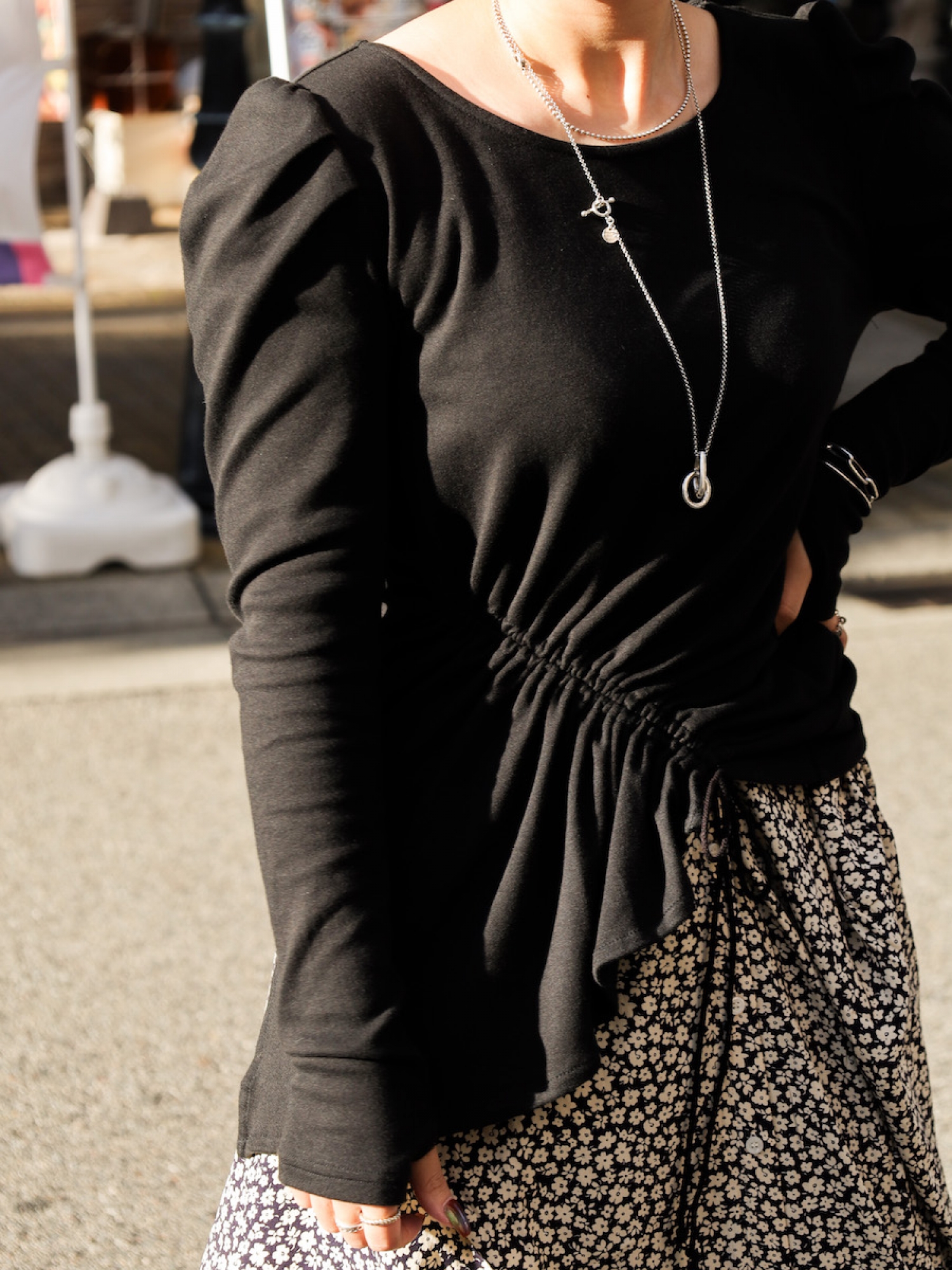 AMBERGLEAM SKIN COTTON ART TOPS / Black | FLATBUSH（フラットブッシュ）公式オンラインサイト