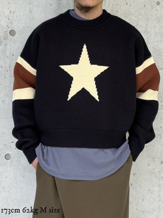 AMBERGLEAM STAR WARM SWEATER / Black | FLATBUSH（フラットブッシュ）公式オンラインサイト